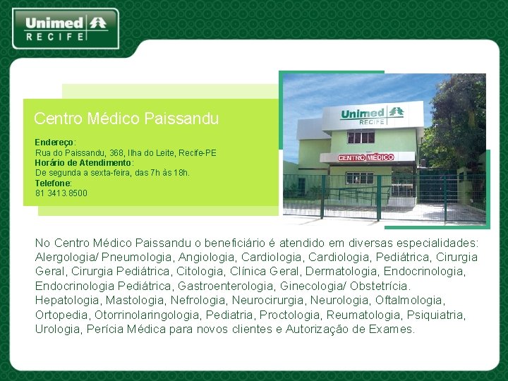 UNIMED RECIFE APRESENTAO INSTITUCIONAL O que a Unimed