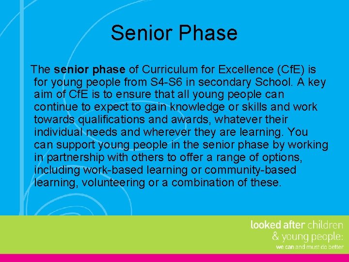 The Scottish Education System Unit outline Overview of