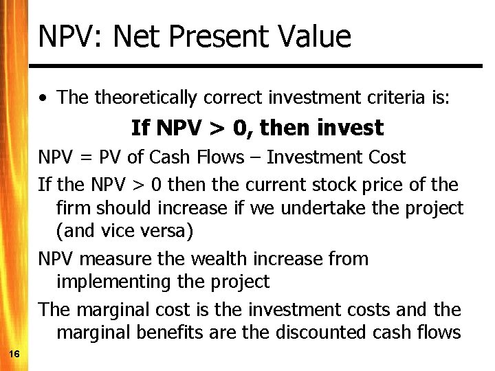 Capital Budgeting Professor Thomson Fin 3013 Capital Budgeting