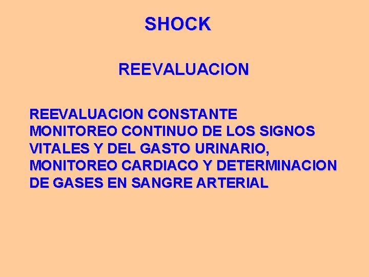 SHOCK Concepto Es un estado de hipoperfusin tisular