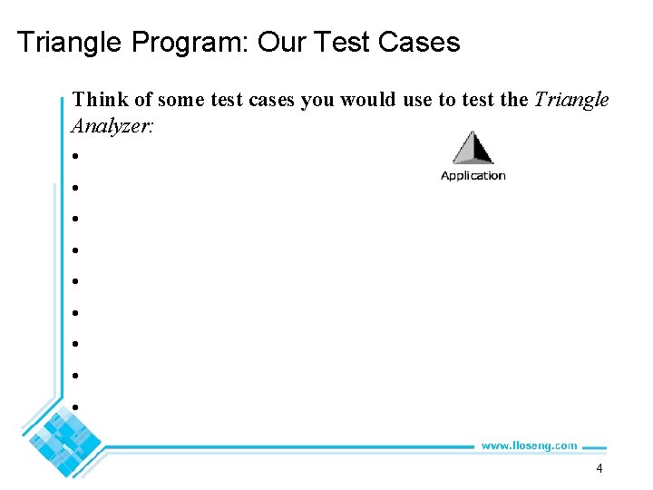 Functional Testing Motivation Example Basic Methods Timing 30