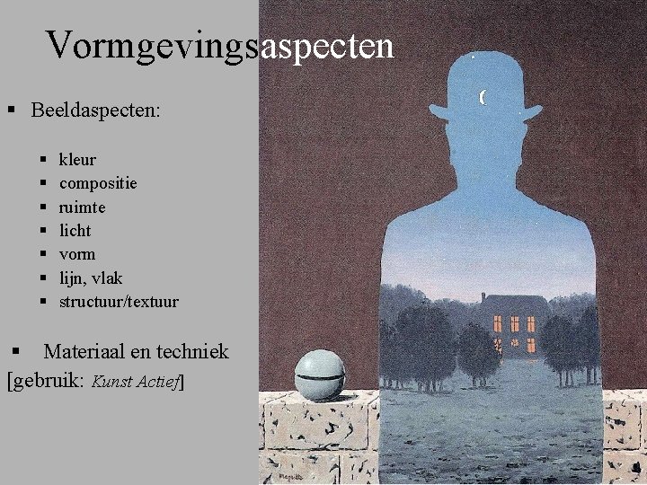 jaar 2 beeldanalyse Surrealisme frottage collage Het uiteenvallen