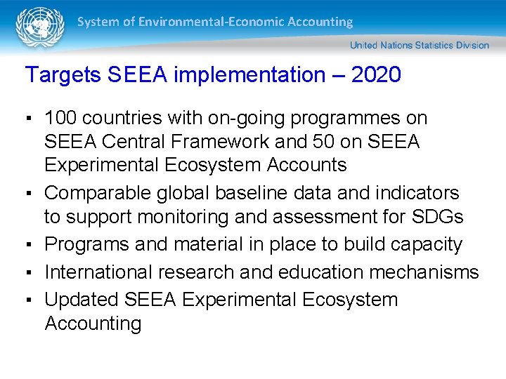 System of EnvironmentalEconomic Accounting SEEA Implementation Strategy An