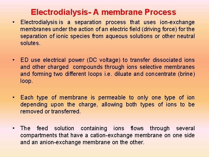 Membrane Processing Electro dialysis of milk and its