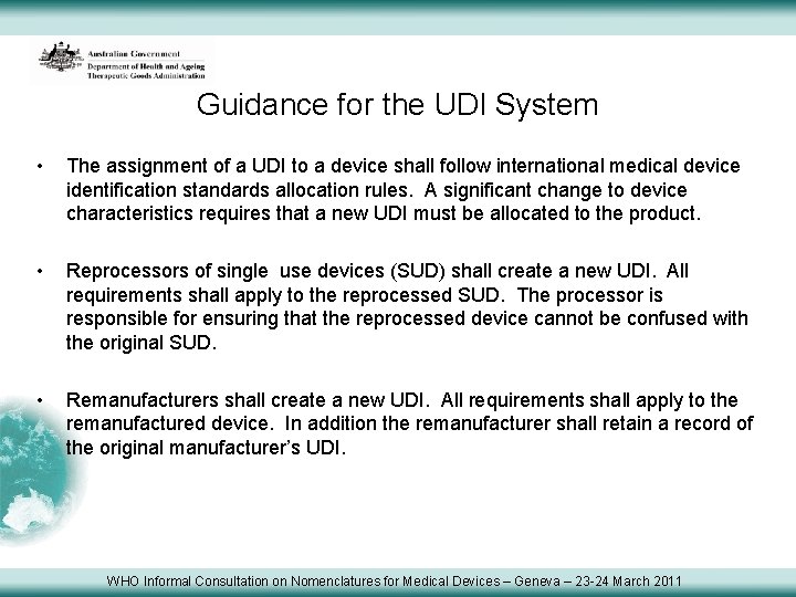 Unique Device Identification UDI System for Medical Devices