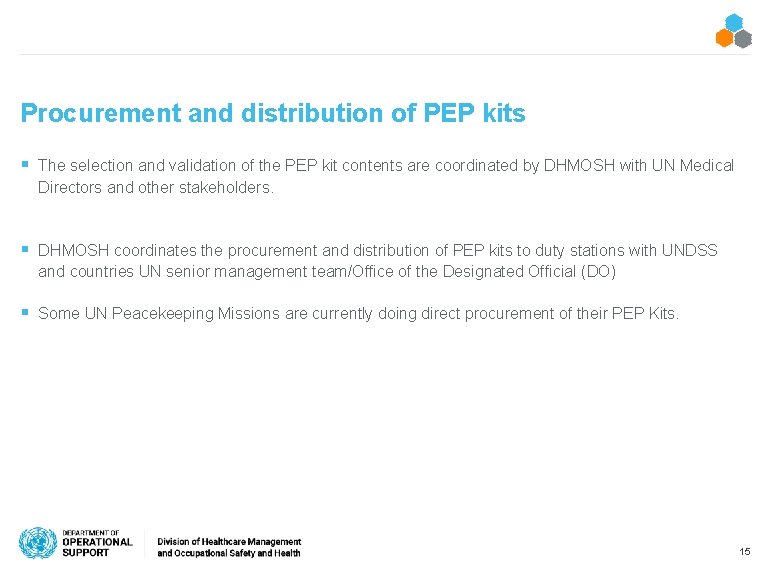 UN HIV PEP BRIEFING HIV PostExposure Prophylaxis PEP