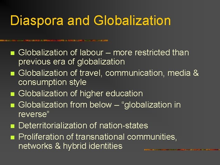 Migration Diaspora and Development in the Caribbean Dr