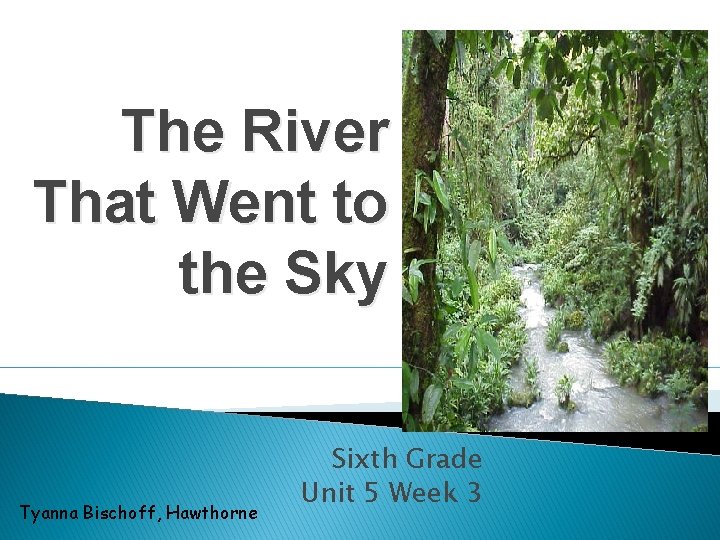 The River That Went to the Sky Tyanna
