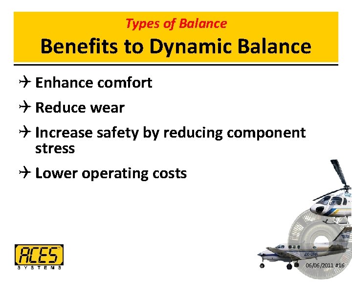 Rotor Track and Balance Product Support ACES SystemsTEC