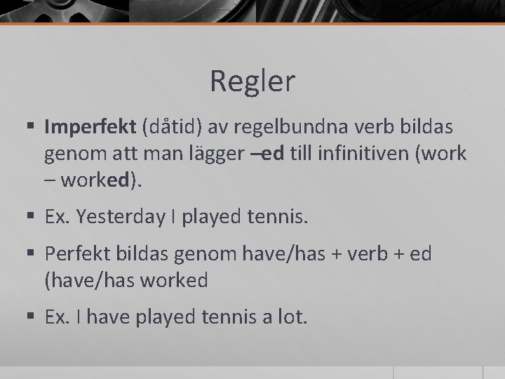 20 Regelbundna verb imperfekt och perfekt regular verbs