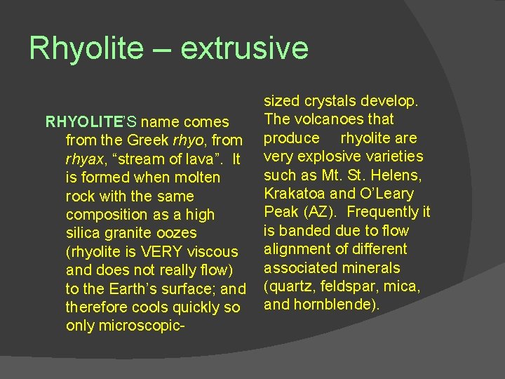 Metamorphic and how to Identify them THE ROCK