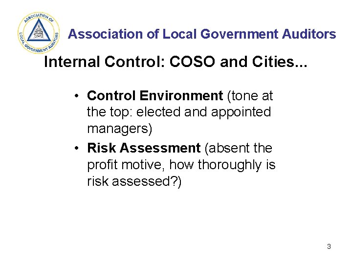 Association of Local Government Auditors Best Practices for