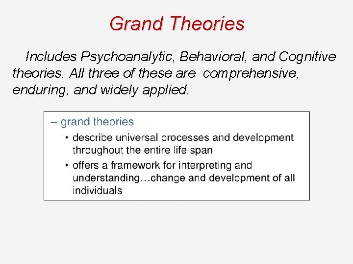 The Developing Person Through the Life Span Theories