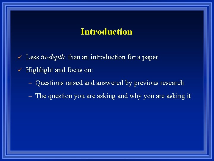 Giving an Effective Poster Presentation REU Summer Seminar