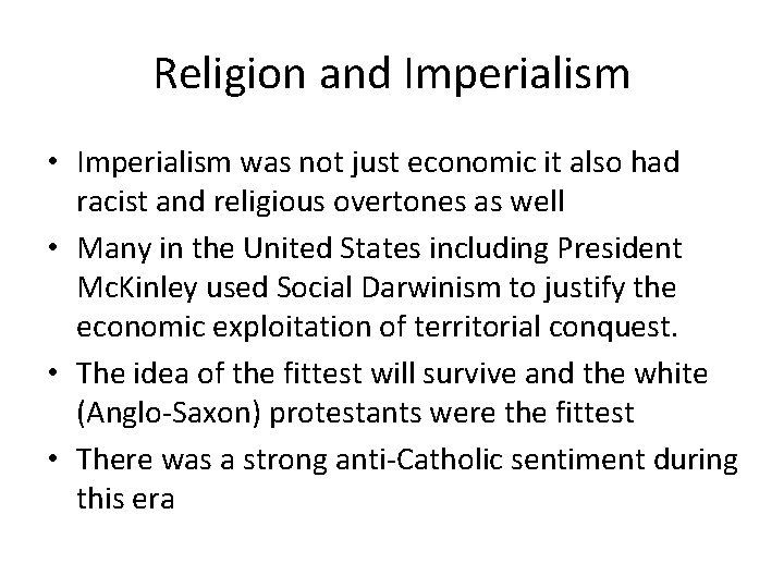 Chapter 8 America Builds An Empire New Imperialism