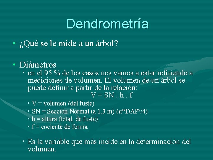 MENSURA FORESTAL DASOMETRA Introduccin Definicin Graves 1906 La