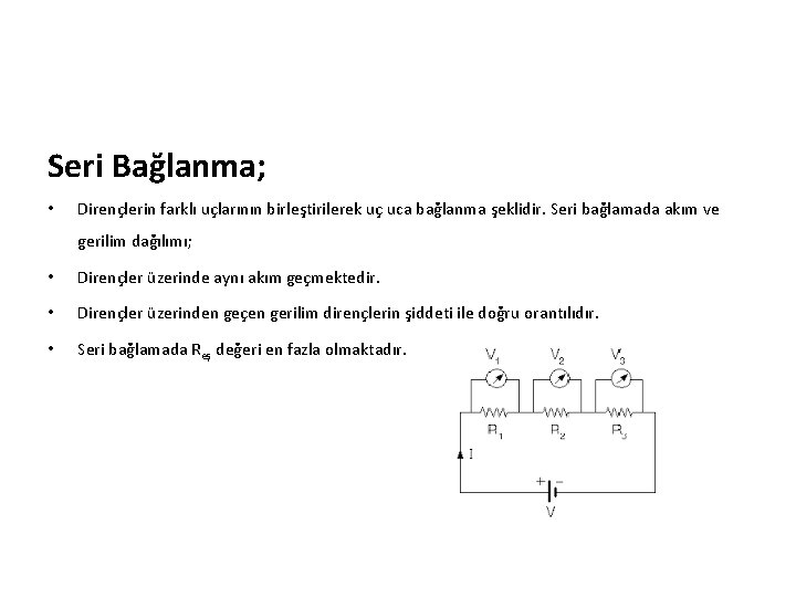 VI Hafta ELEKTRK DEVRE 1 Elektirik Devre Elemanlar