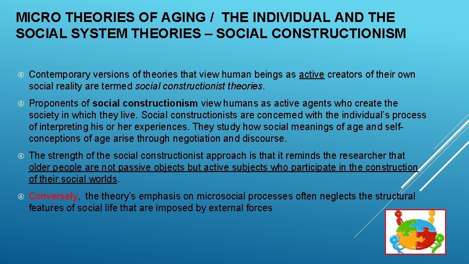 THEORIES OF AGING CHAPTER OUTLINE The origins of