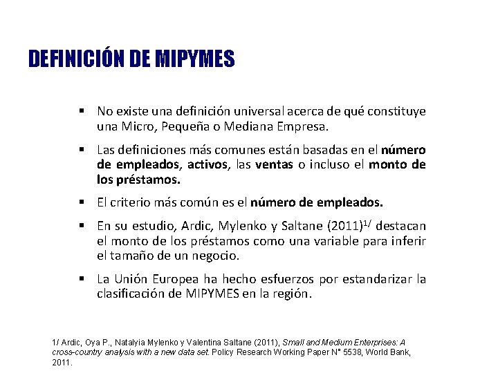 Importancia del acceso de las Mipymes a las