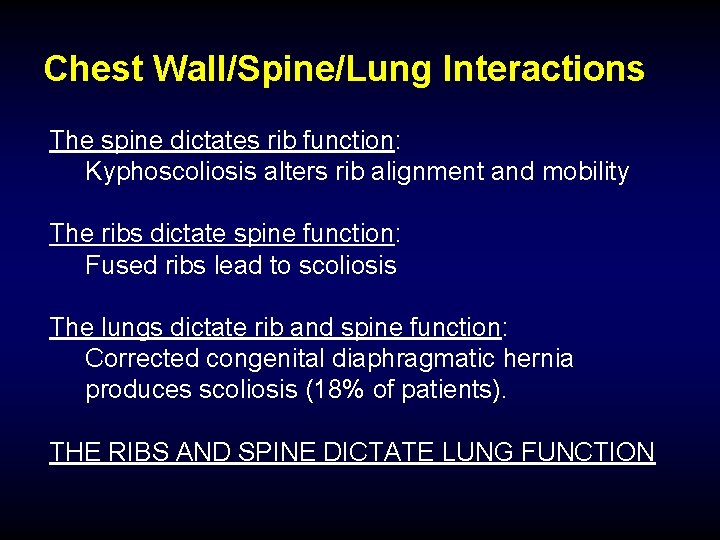 Pulmonary Consequences of Spine and Chest Wall Abnormalities