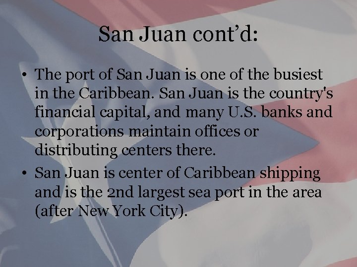 La Bandera Each part of this flag has