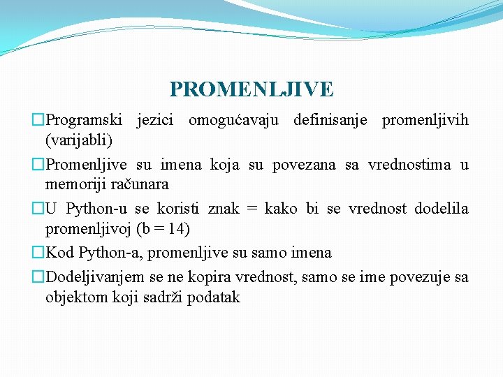 IT OBUKE NAPREDNI NIVO ELEMENTI PYTHON JEZIKA BROJEVI