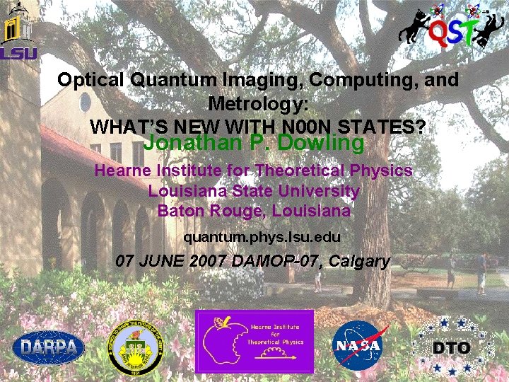 Optical Quantum Imaging Computing and Metrology WHATS NEW