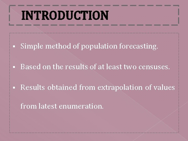 ARITHMETIC INCREASE METHOD Presented by Group 3 Members