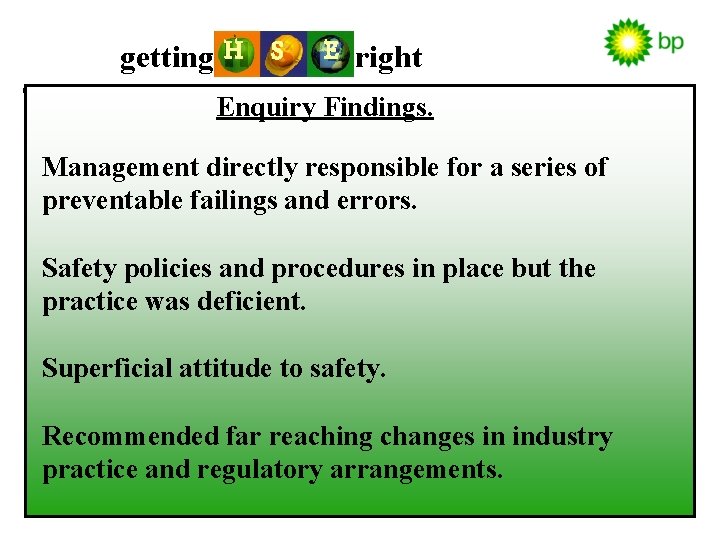 getting H S E right getting HSE right