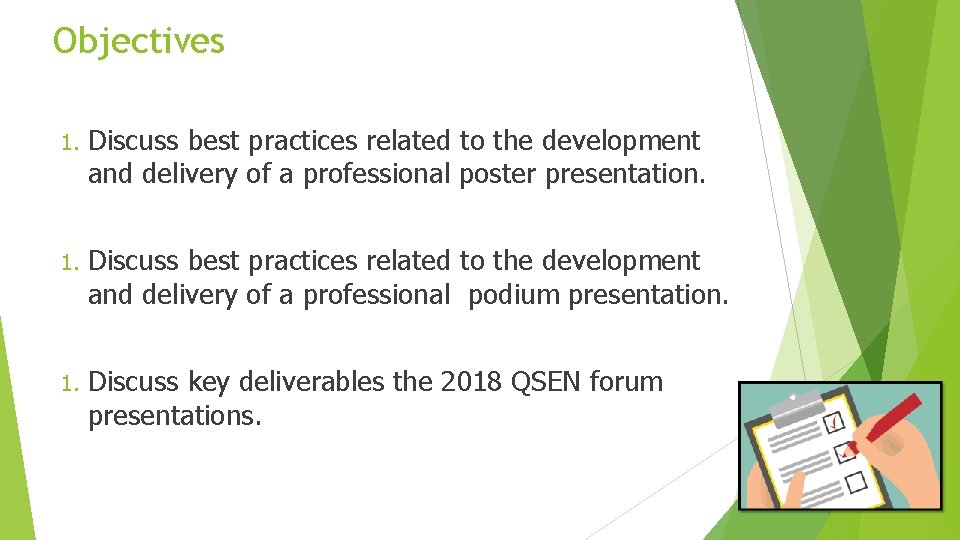 2018 QSEN Conference Presentation Logistics Tips David H