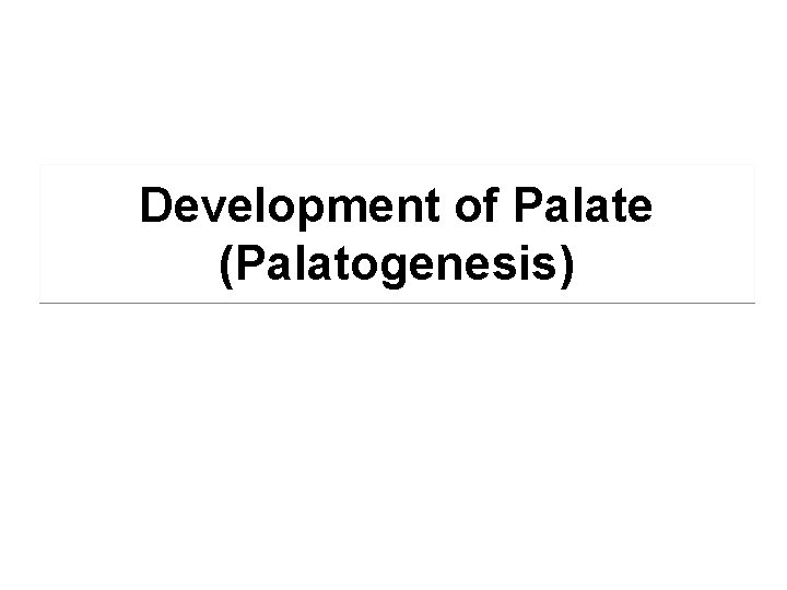 12 5 2015 Development of Face Nose Palate