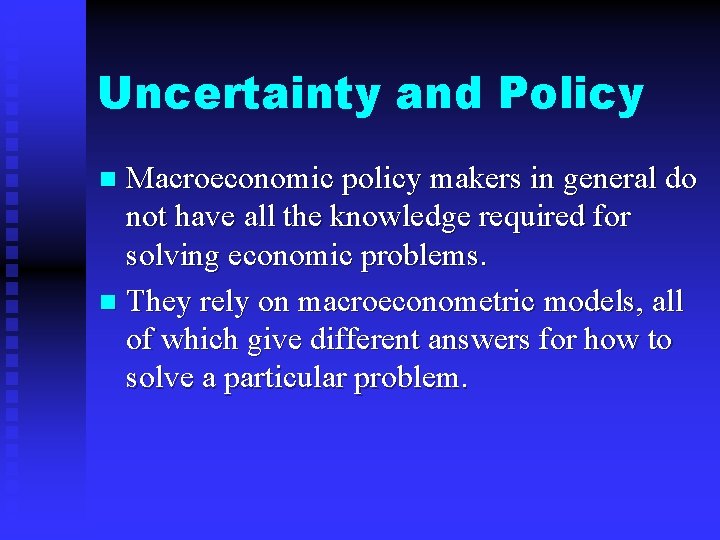 Should Policy Makers Be Restrained Is a balancedbudget