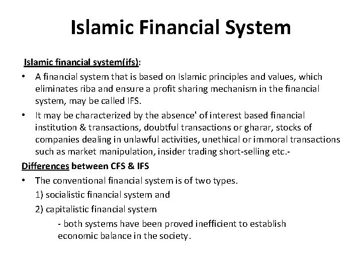 Islamic Financial Instruments MBF 709 By Dr Syed