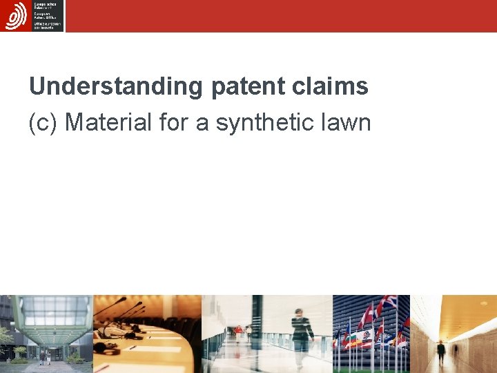 Understanding patent claims c Material for a synthetic