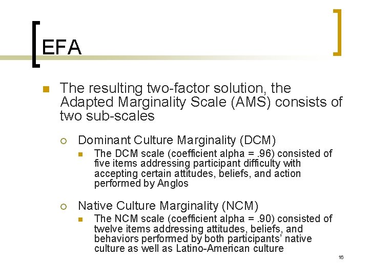 Psychometric Properties of an Acculturation Scale Exploring Dimensions