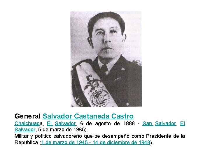 GOBIERNOS MILITARES DE El SALVADOR 1931 1979 General