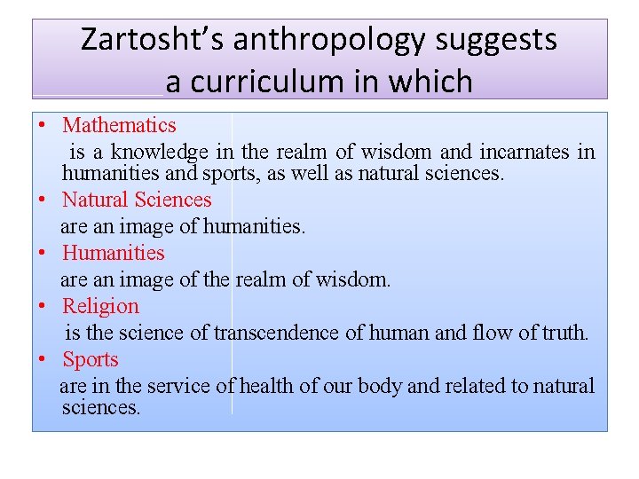 An Anthropological Approach to Curriculum Arash Rastegar Sharif