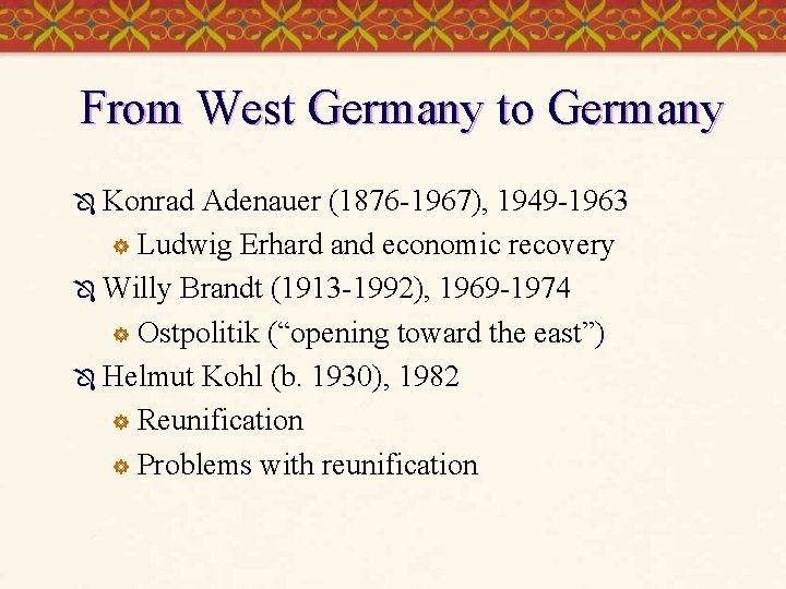 27 Europe and the Western Hemisphere Since 1945