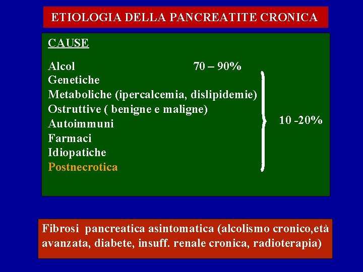 PANCREATITE ACUTA La pancreatite acuta un processo infiammatorio