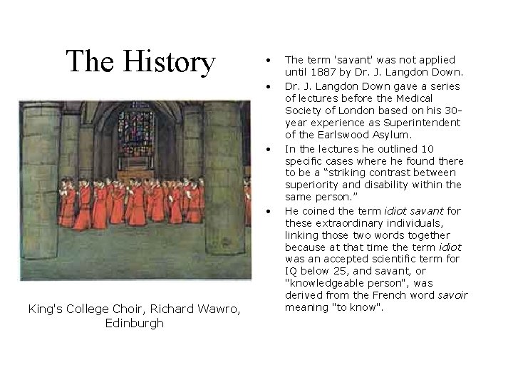 Defining The Syndrome A Closer Look at Savant