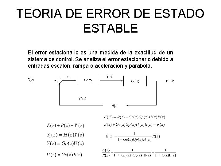 Anlisis de error de estado estable M en