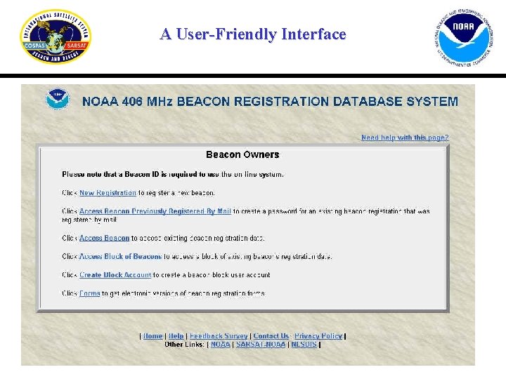 Beacon Registration S A R S A T