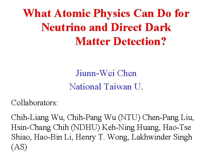 What Atomic Physics Can Do for Neutrino and