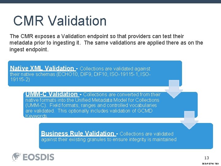 CMR Metadata Curation Winter ESIP 2017 Dana Shum