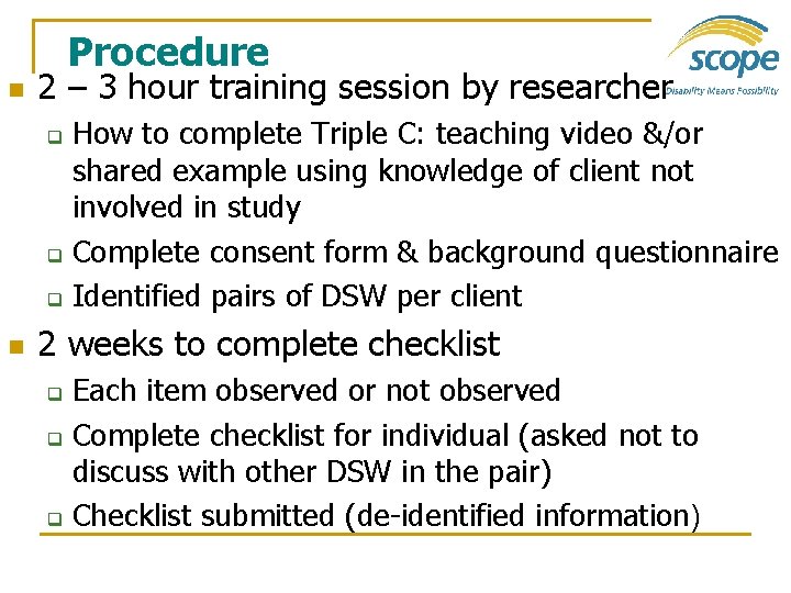Triple C The power of sharing the assessment
