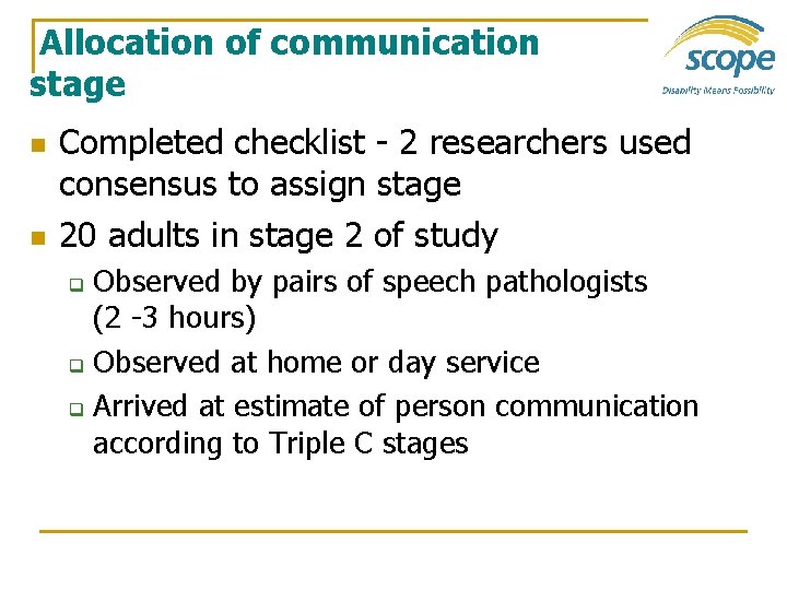 Triple C The power of sharing the assessment