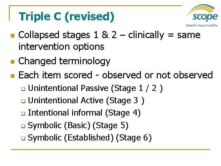 Triple C The power of sharing the assessment