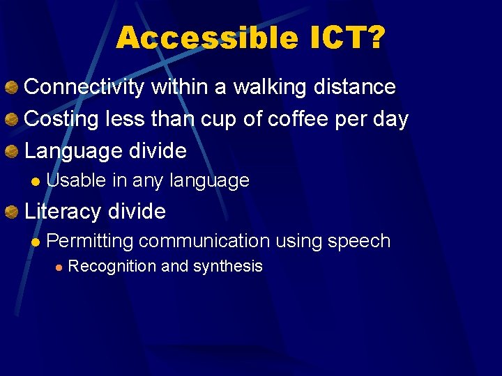 The Role of ICT in Sustainable Development Raj