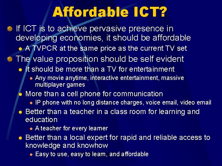 The Role of ICT in Sustainable Development Raj