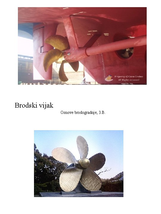 Brodski vijak Osnove brodogradnje 3 B Otpor i